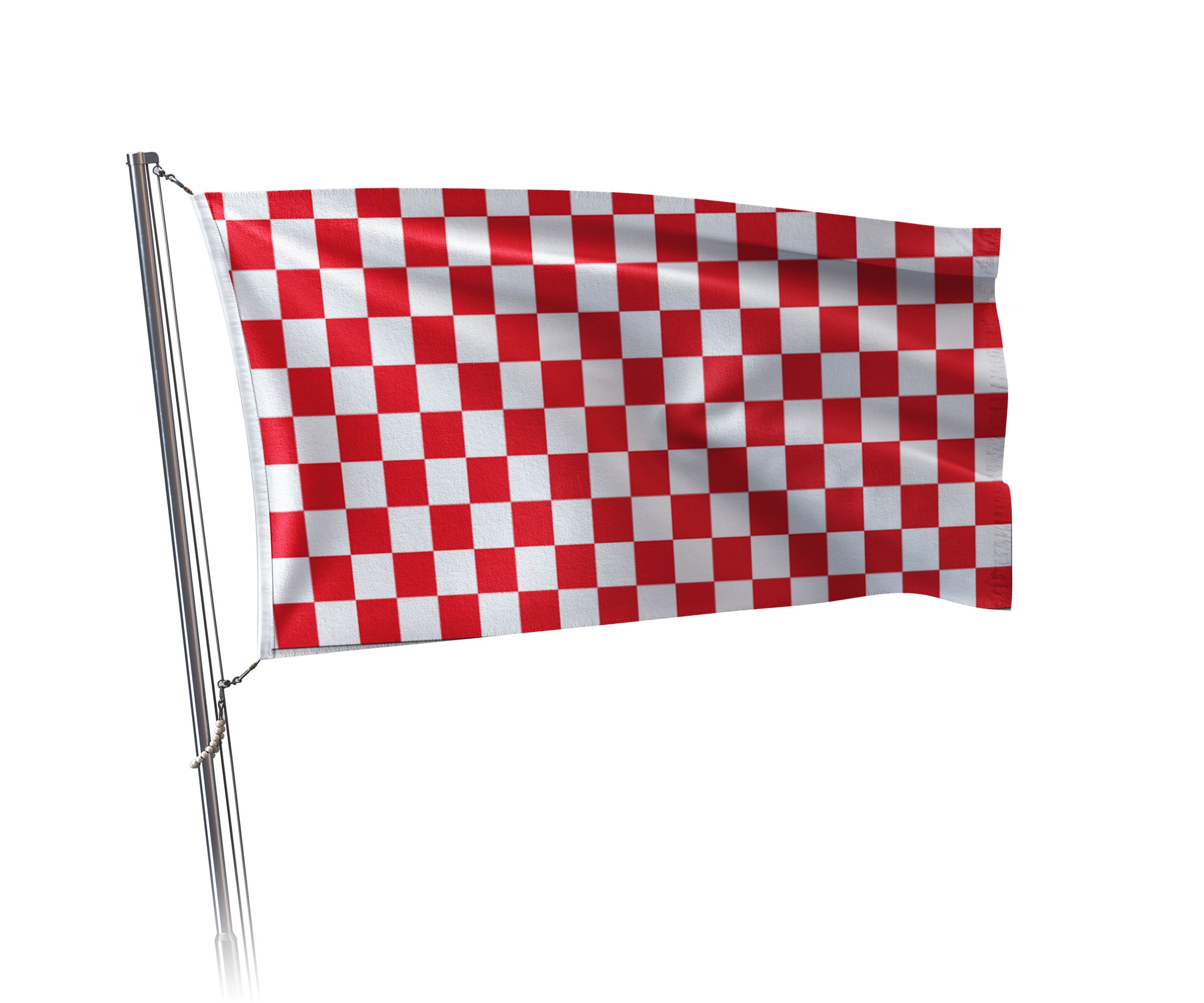 Chequered Red and White Flag