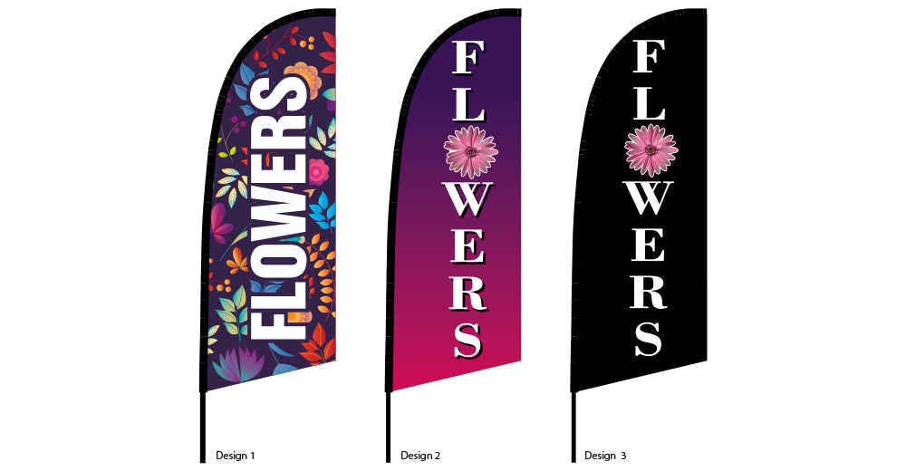 Flowers Custom Windblade Flag