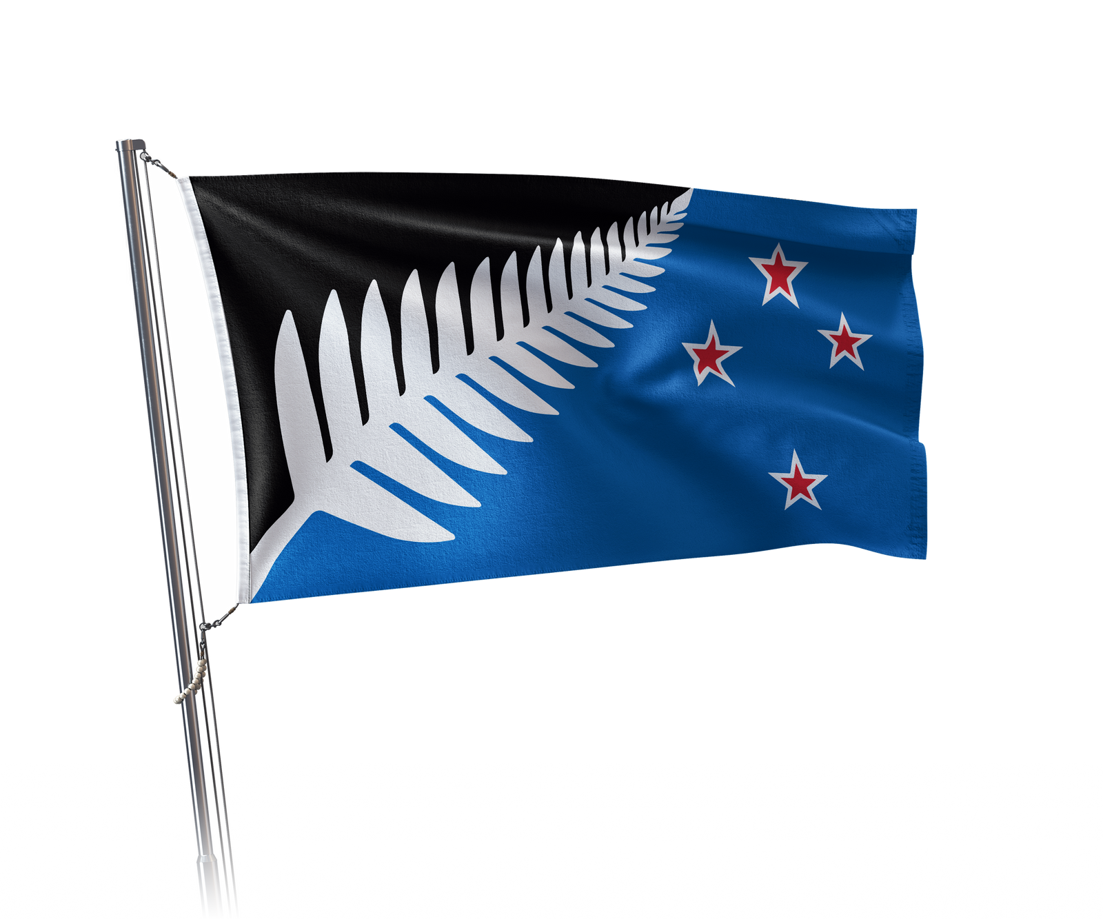 Kyle Lockwood Blue/Black Silver Fern Flag